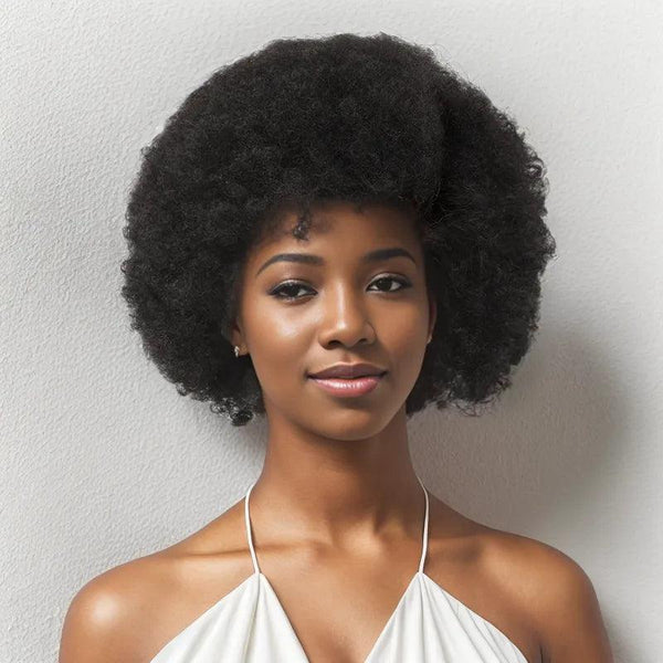 13x4 Afro Kinky Curly Super Rebondissement Bob Perruque Lace Frontale ...