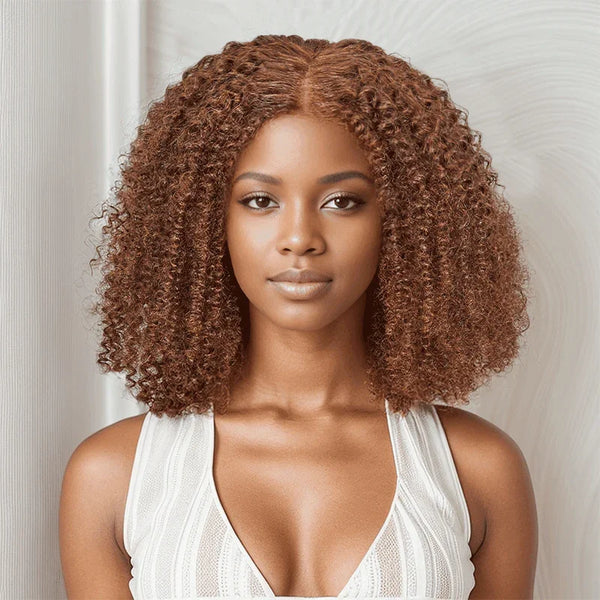 9x6 Glueless Brun Chocolat Bob Kinky Curly Perruque Sans Coll – SHINE HAIR