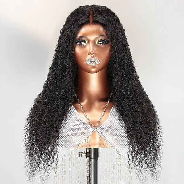 7x5 13x4 Glueless Super Kinky Curly Perruque Sans Colle Frontal Wig ...
