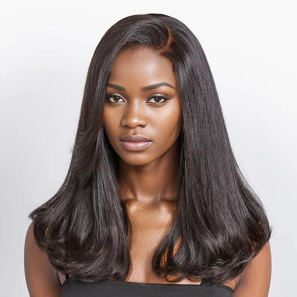 9x6 Glueless Design Minimaliste C Partie Ondulé Perruque Sans Colle ...